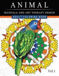 Animal Mandala and Art Therapy Design: An Adult Coloring Book with ...