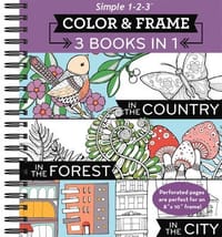 Color & Frame - 3 Books in 1 - Country, Forest, City (Adult Coloring ...
